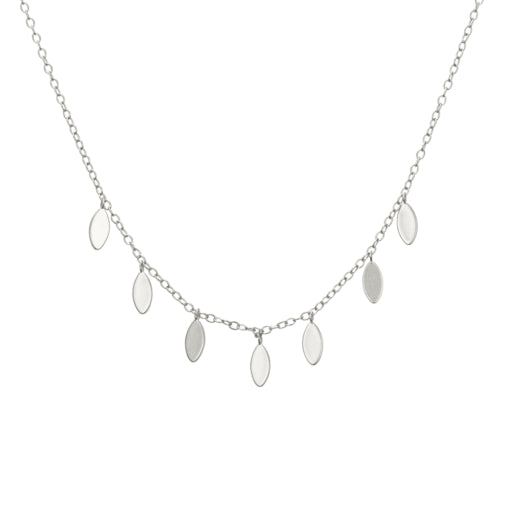 Sterling Silver Fine Chain Leaf Pendant Necklace – Ballantynes Jewellers